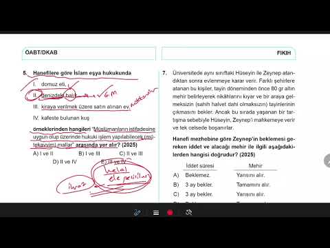DKAB FIKIH-1 ÇIKMIŞ SORU ÇÖZÜMÜ