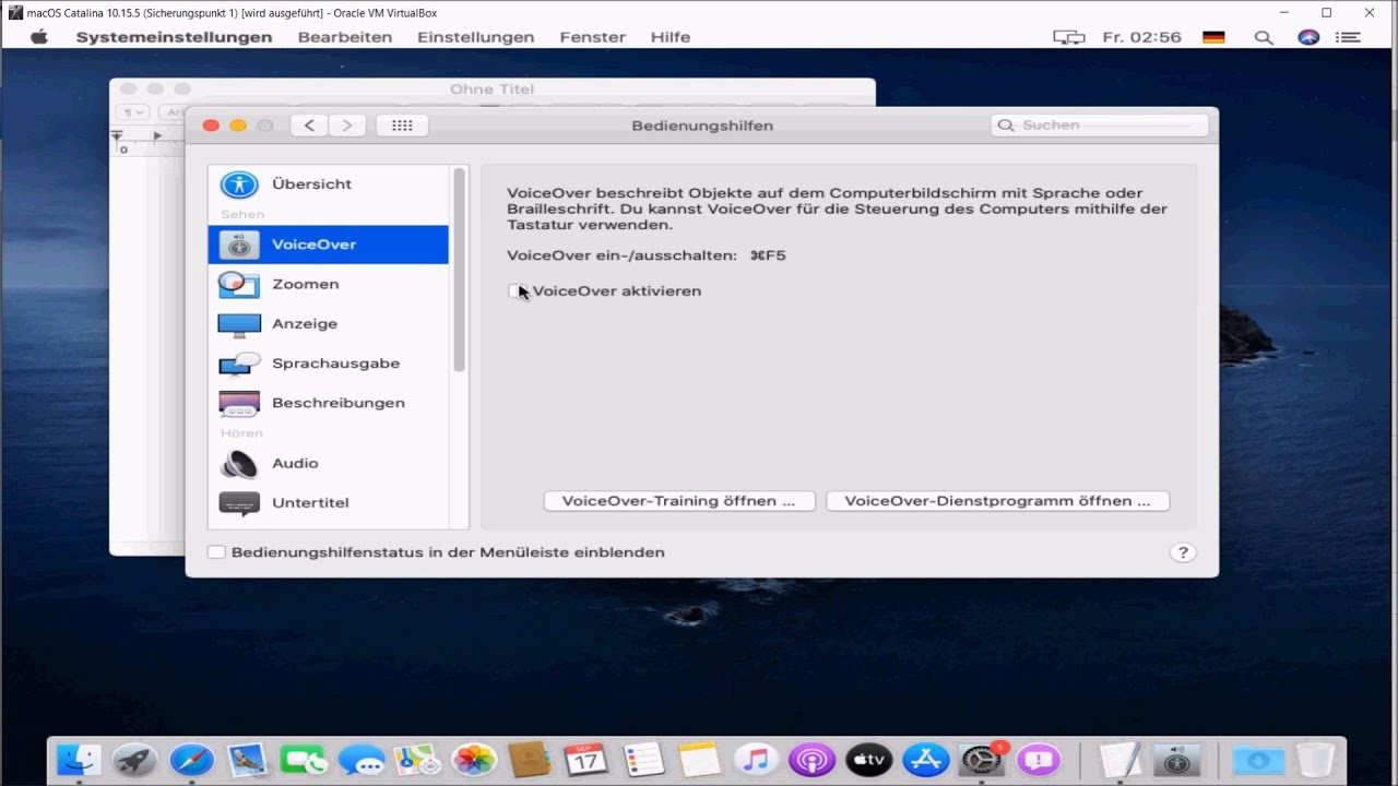 Screenreader kurz vorgestellt: Mac OS 10.15 - Voiceover - YouTube