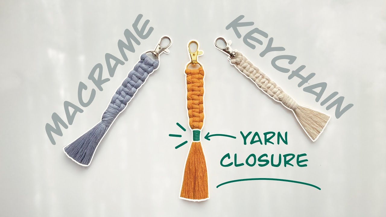 how to finish macrame pieces using yarn - YouTube