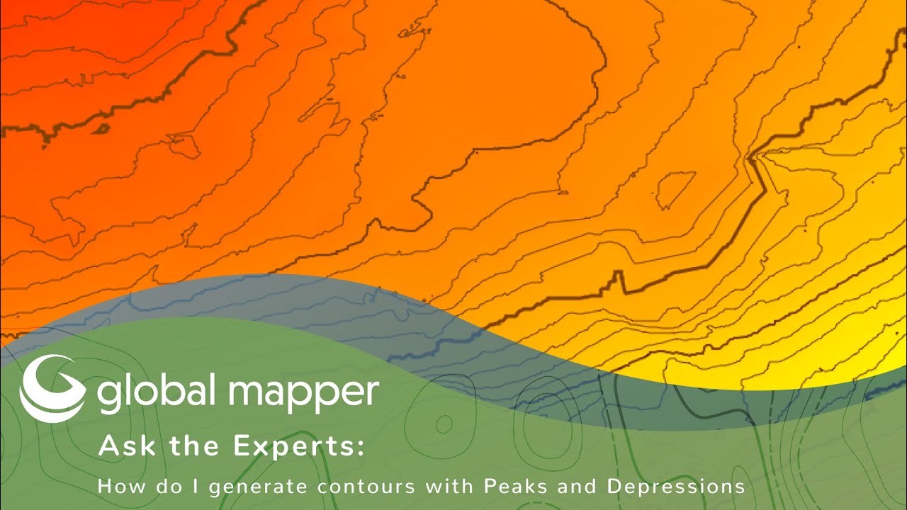 Ask the Experts: How do I Generate Contours with Peaks and Depressions in Global Mapper - YouTube