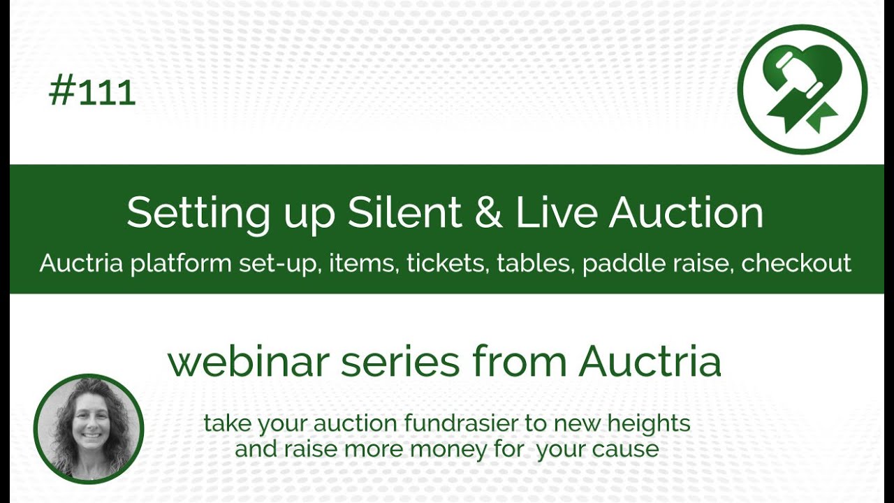 Setting up Silent & Live Auction with Auctria - YouTube