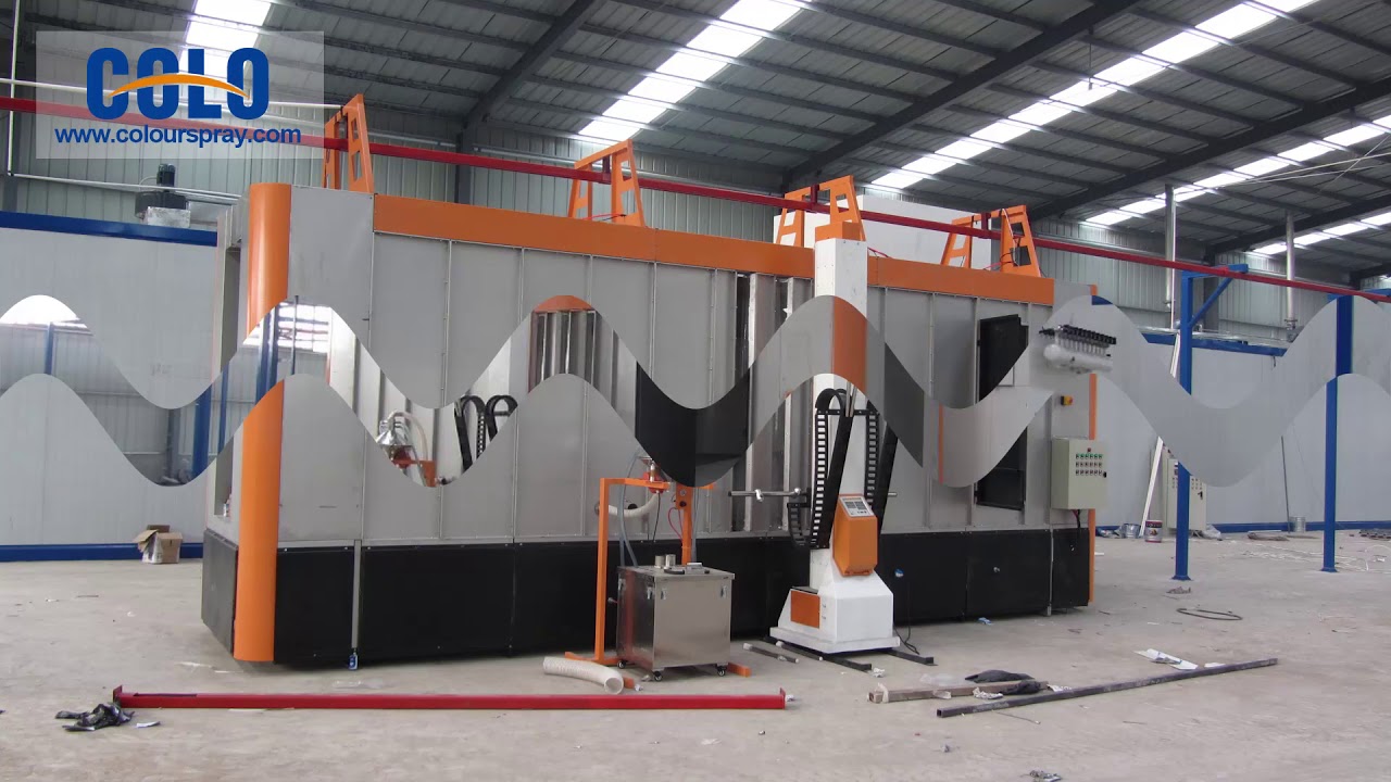 aluminum profile powder coating line - YouTube