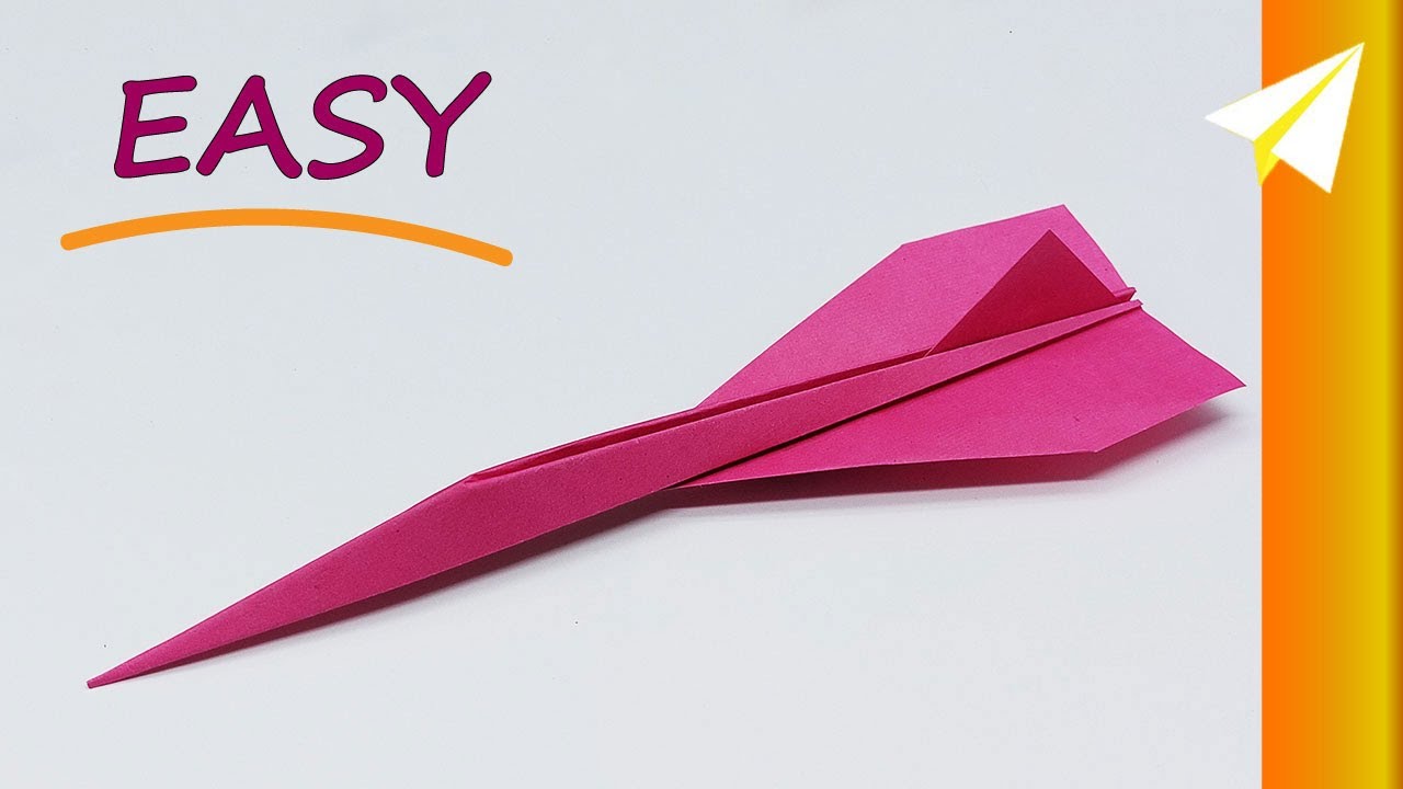 How to Make an Easy Jet Paper Airplane — Flies REALLY Far! - YouTube