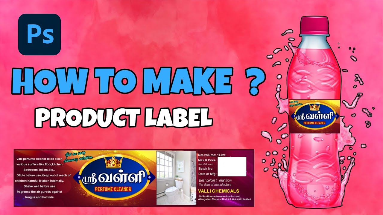 How to Design a product label in Photoshop in Tamil | Nexus Naveen ...