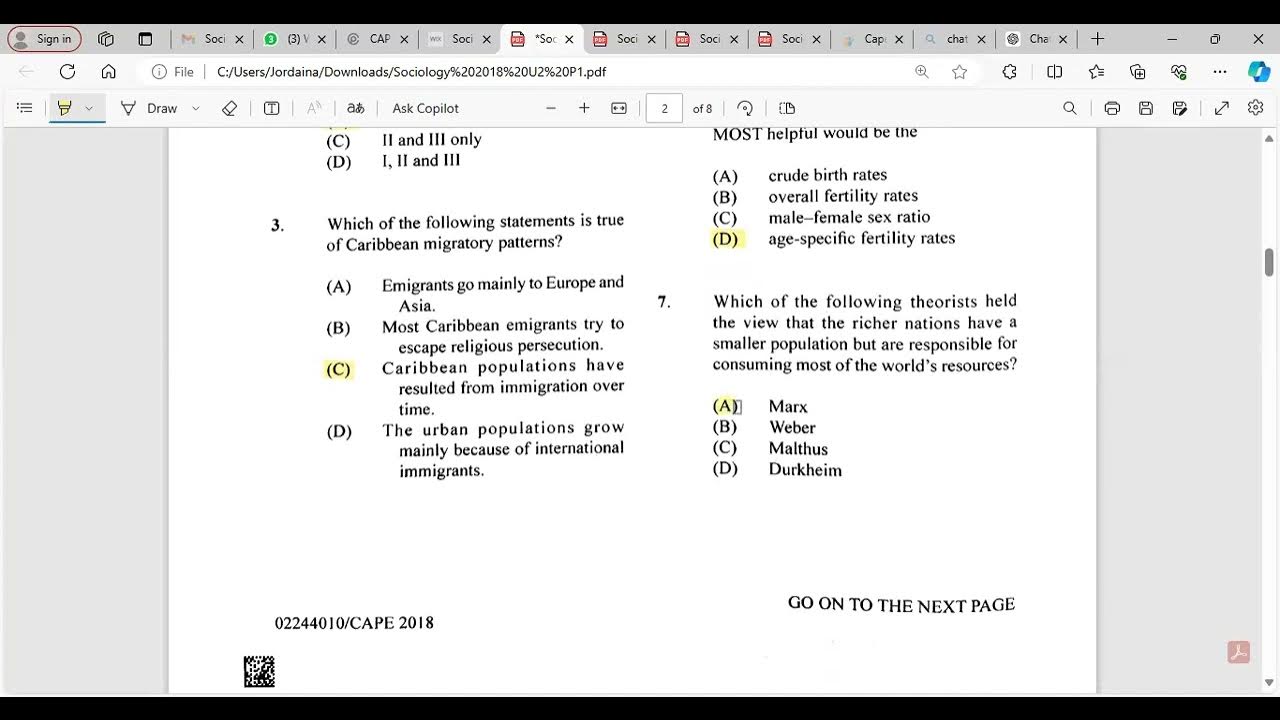 CAPE Sociology Unit 2 Paper 1 - YouTube