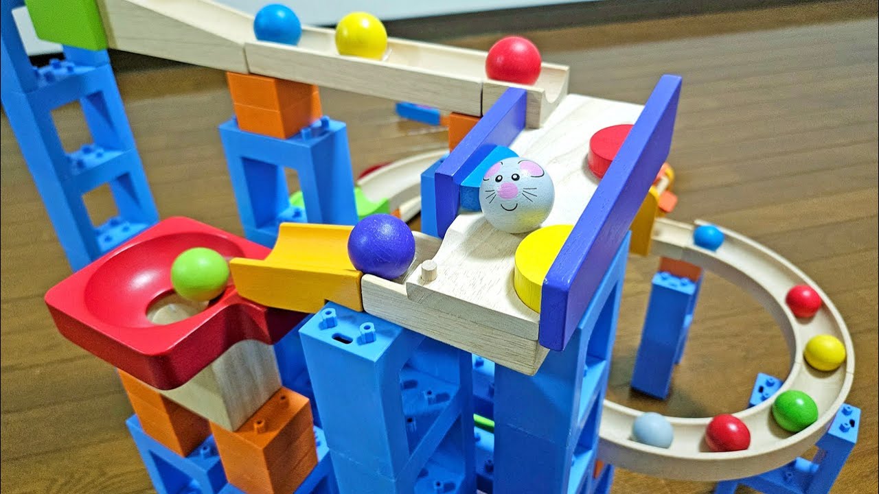 Marble Run Race ASMR☆Trix Track colorful block building course ministry ...