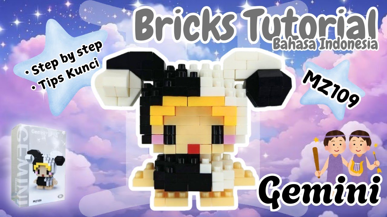 How to Build a Bricks Zodiac Gemini MZ109 I Tutorial Lego Bricks Mini ...