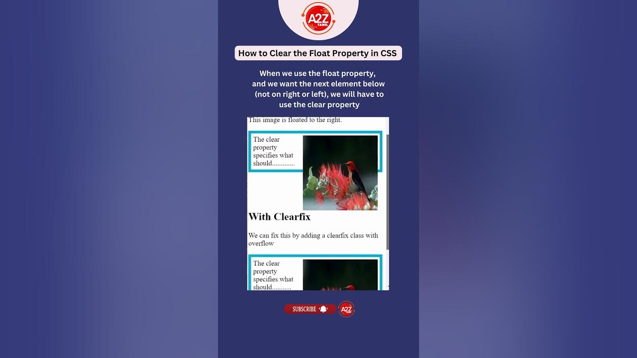 Css Float Clear Property Csstutorial Trendingshorts Trending Education Shorts Shortsvideo