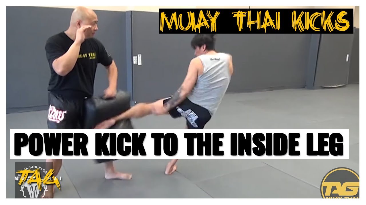 Power Kick to the Inside Leg with Kaensak Sor Pleonjit and Chris Aboy ...