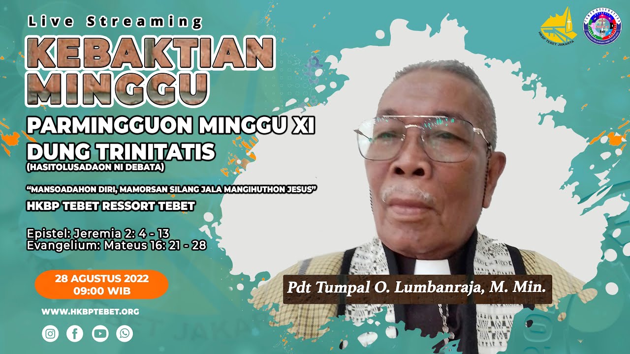 KEBAKTIAN MINGGU XI DUNG TRINITATIS - MINGGU, 28 AGUSTUS 2022 | JAM 09. ...