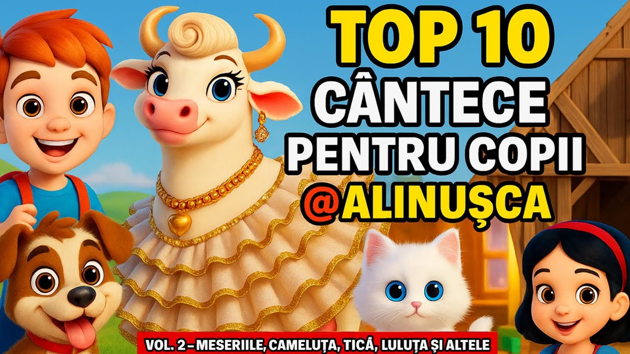 Top 10 Cântece pentru Copii | Vol. 2: Meseriile, Cameluța, Tică, Luluța ...