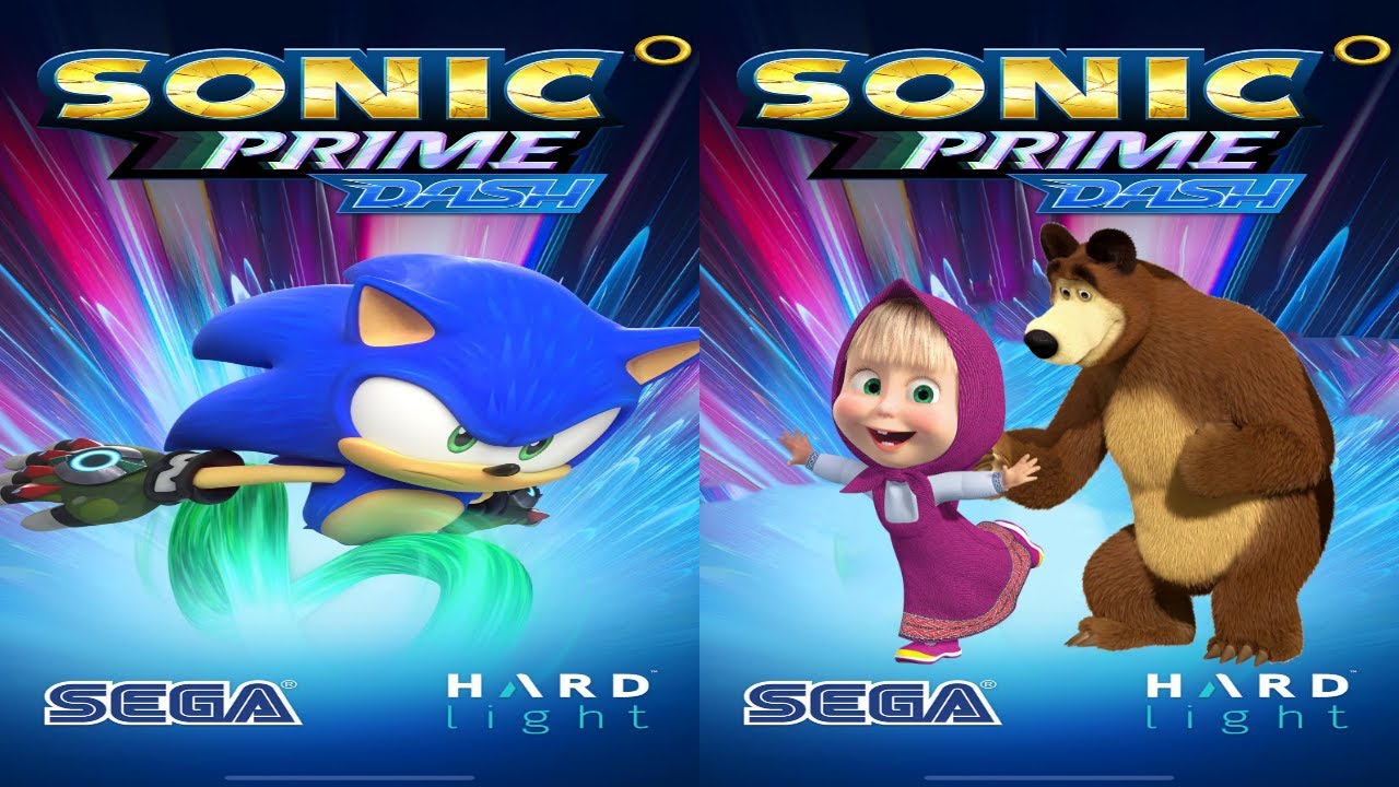 Sonic Prime Dash vs Masha Princess Run - Boscage Maze Sonic vs All ...