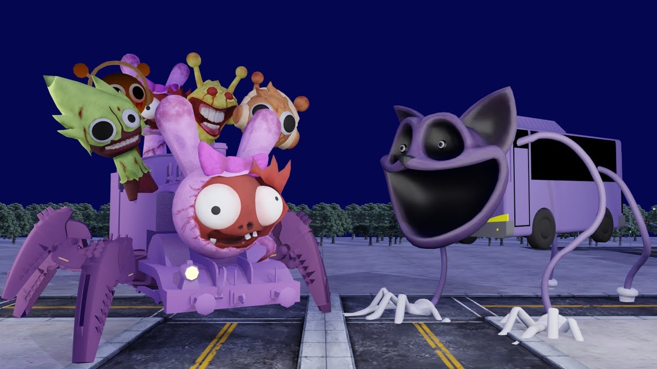 There's Horror Secret Place Sprunki Train VS Catnap Bus Eater ‼️ SAKURA ...