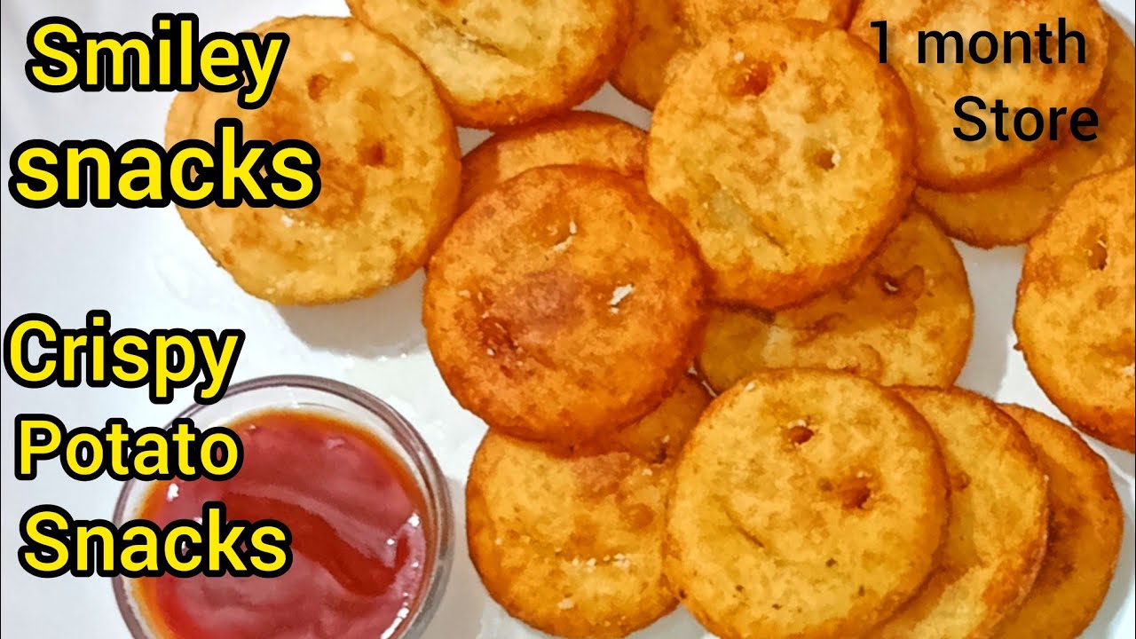 potato smiley snacks | homemade potato snacks| पोटैटो क्रिस्पी स्नैक्स ...