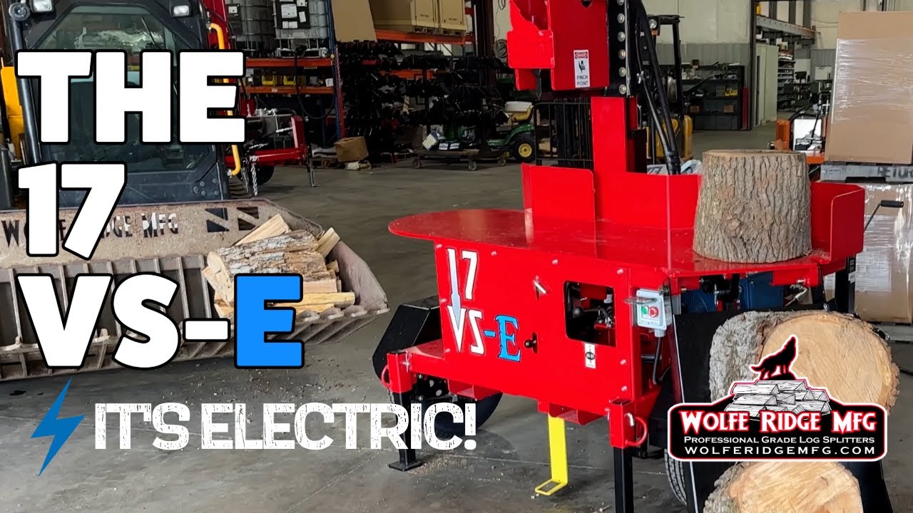 Wolfe Ridge 17VS-E Vertical ELECTRIC Log Splitter Walk Around and ...