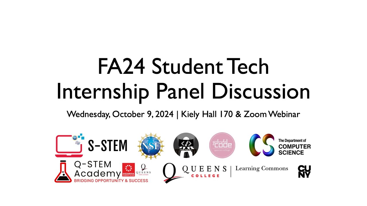 Fall 2024 Tech Internship Panel Discussion - YouTube