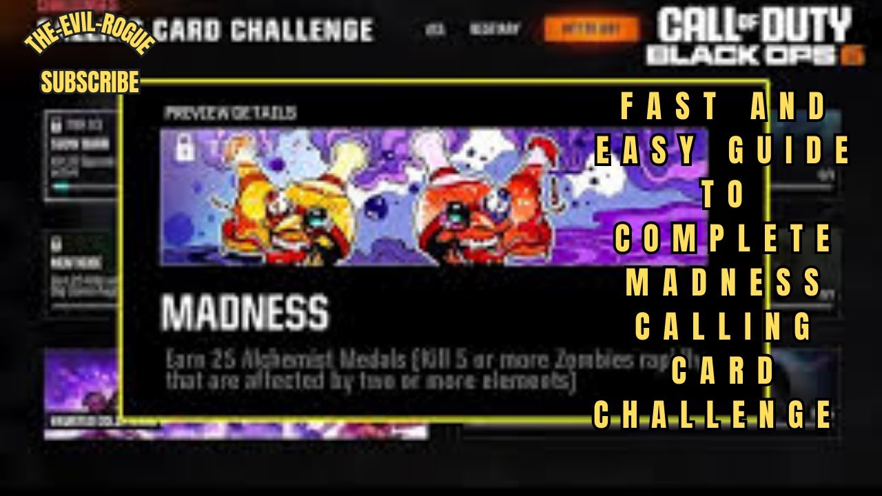 HOW TO COMPLETE THE MADNESS CALLING CARD CHALLENGE EASY AND FAST-BLACK ...