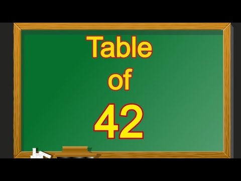 |42 × 1= 42 Multiplication|Table of Forty two |42 Table|Maths Table|42 ...