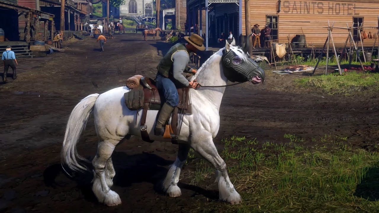 RDR 2 | You Can Get Shire Horse Without Mods Easily in chapter 2 - YouTube