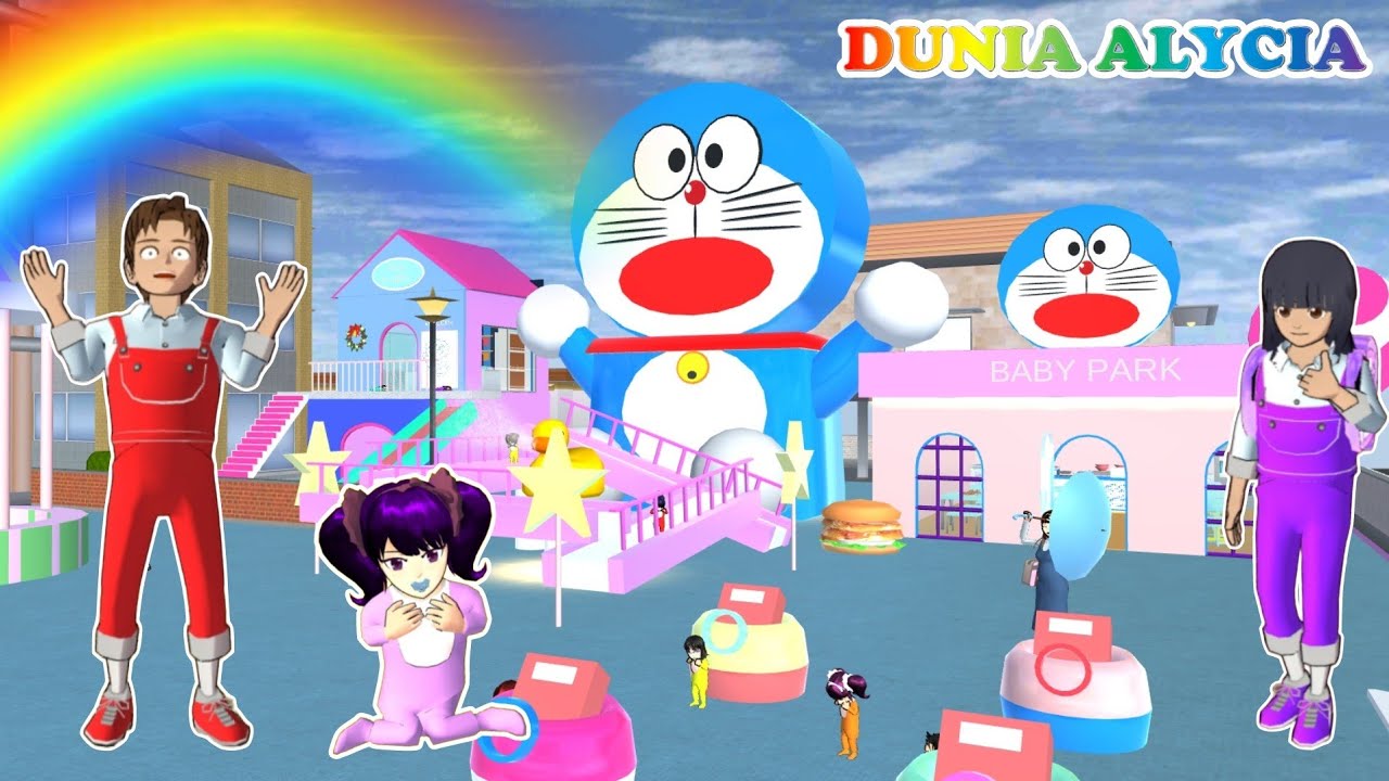 Yuta Mio Upin Ipin Bermain di Taman Bermain Playground Doraemon # ...