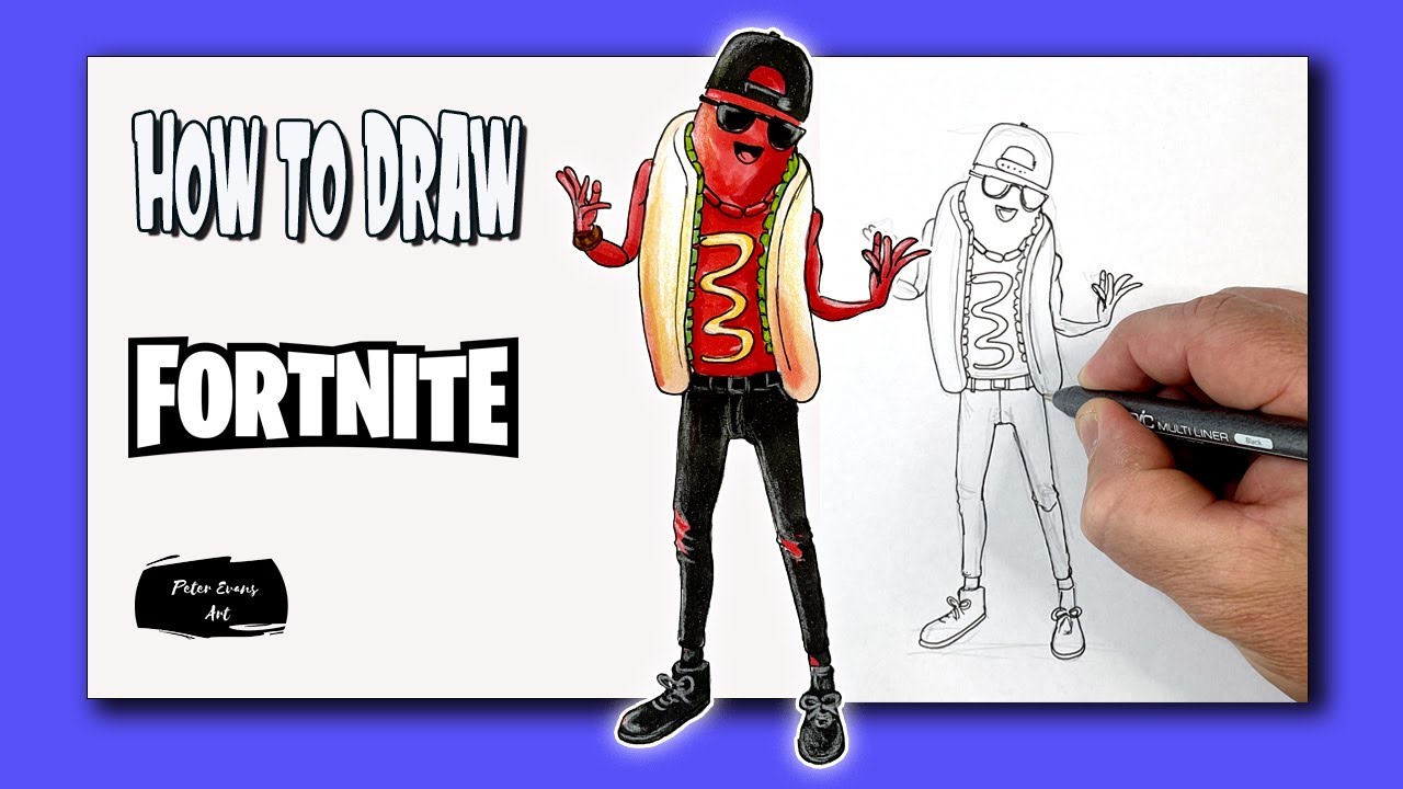 How To Draw The Brat From Fortnite In Easy Steps Video Youtube