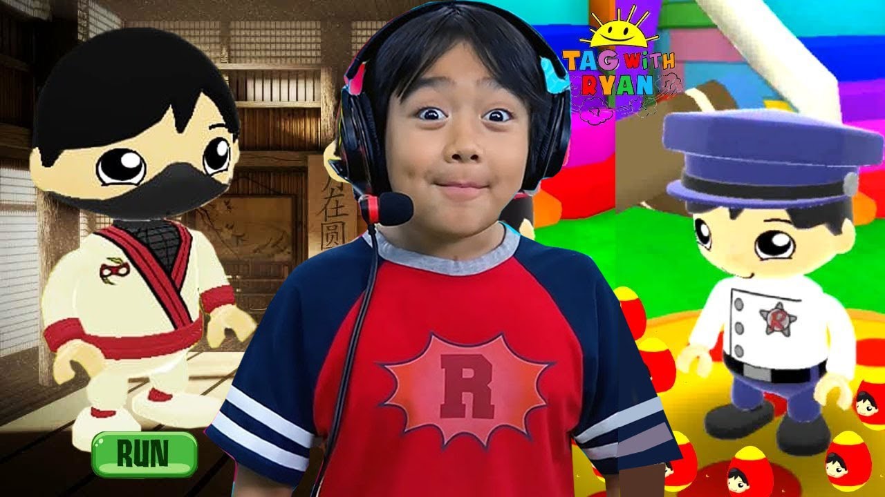 Tag with Ryan Tiger Ninja Ryan vs Fossil Ryan vs Police Chief Ryan ...