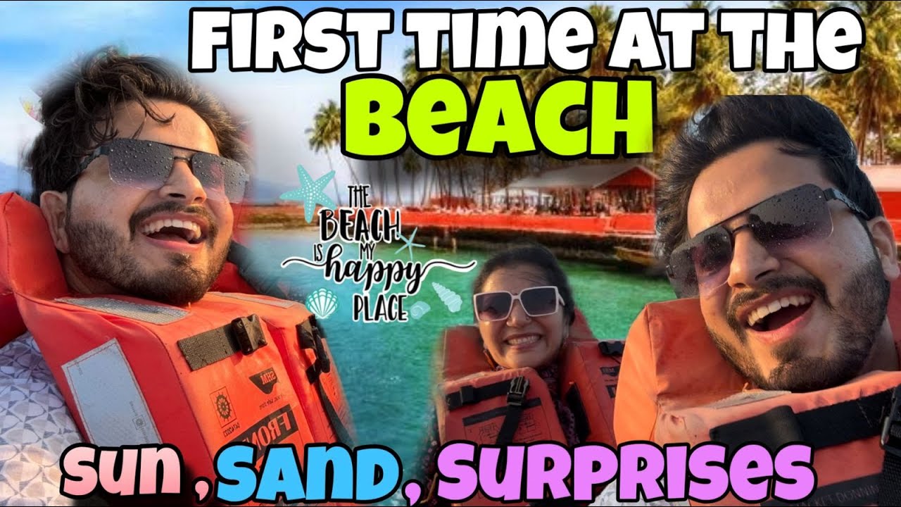 First Time At The Beach 🏖️😍 | Sun Sand & Surprises ️ | Speed Boating ...