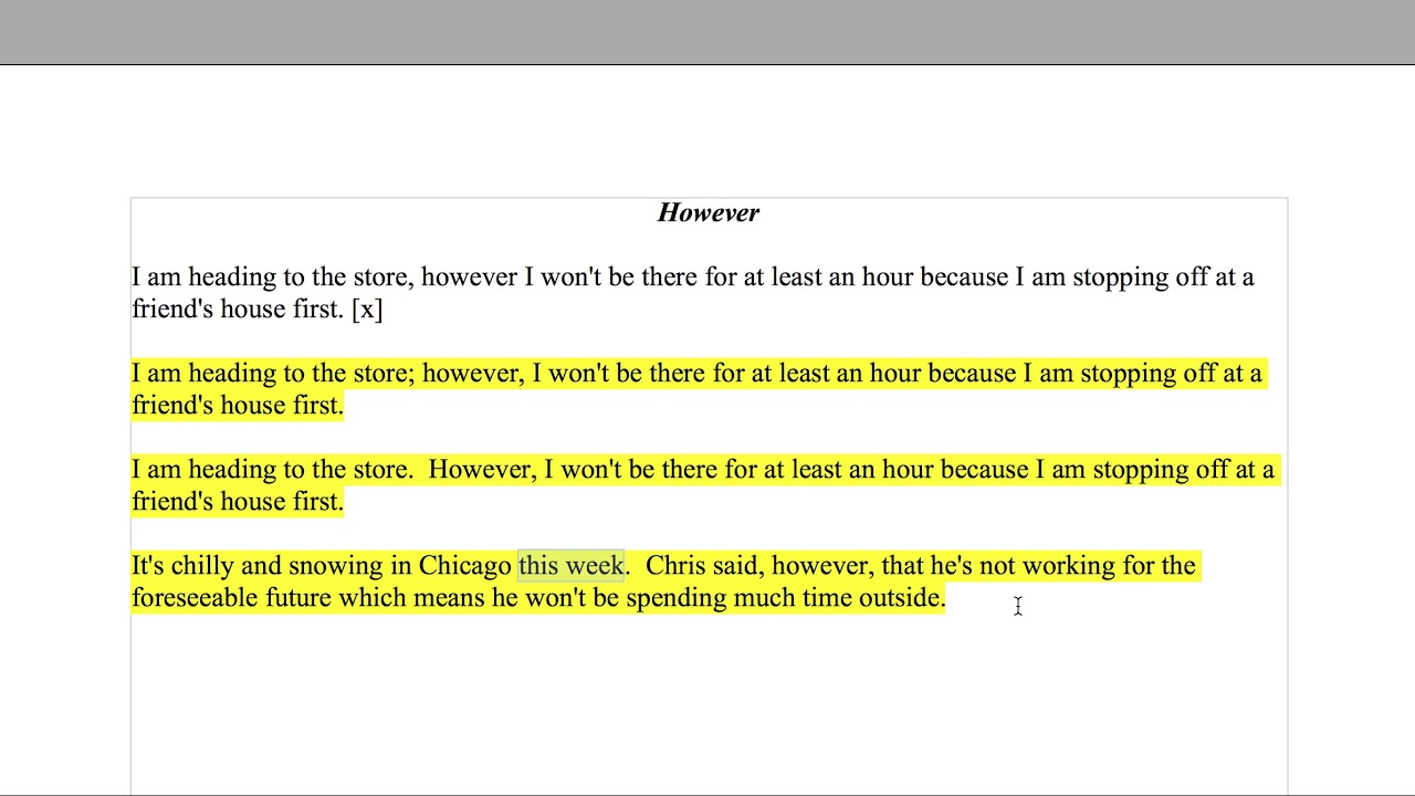 Learn English: How to Use "However" Correctly - YouTube