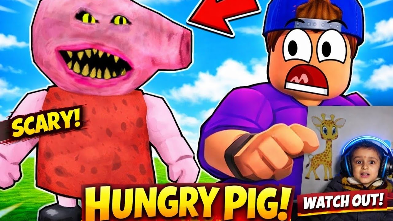 ROBLOX Hungry pig game/ Gameplay Kid's / GAME Hungry pig - YouTube