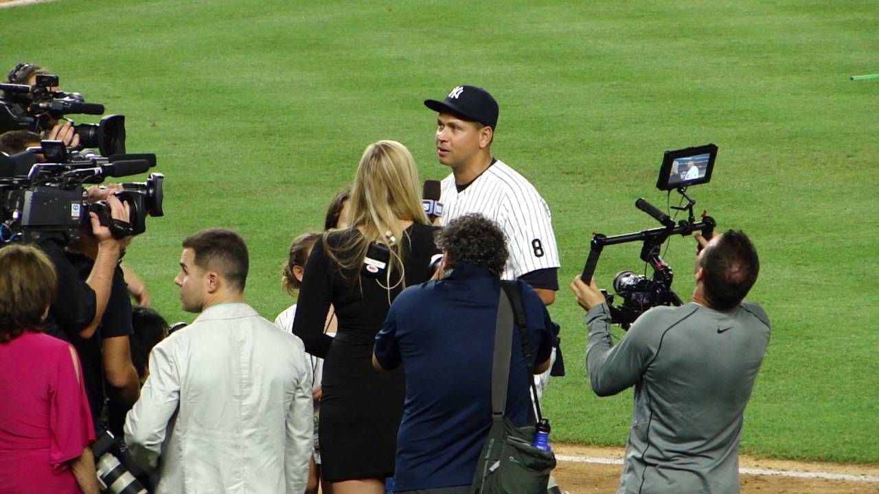 Alex Rodriguez Post Game Interview in Last NY Yankee Game 8/12/16 - YouTube