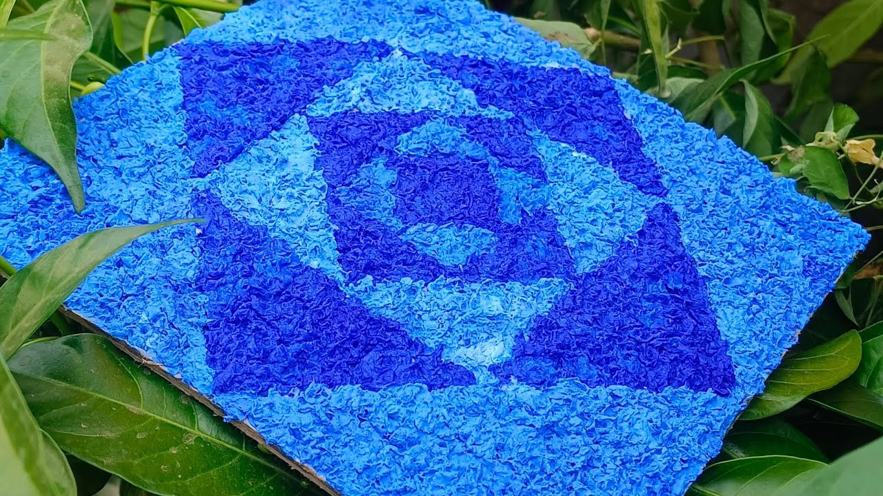 DIY Tissue Paper Textured Art 🎨 - YouTube
