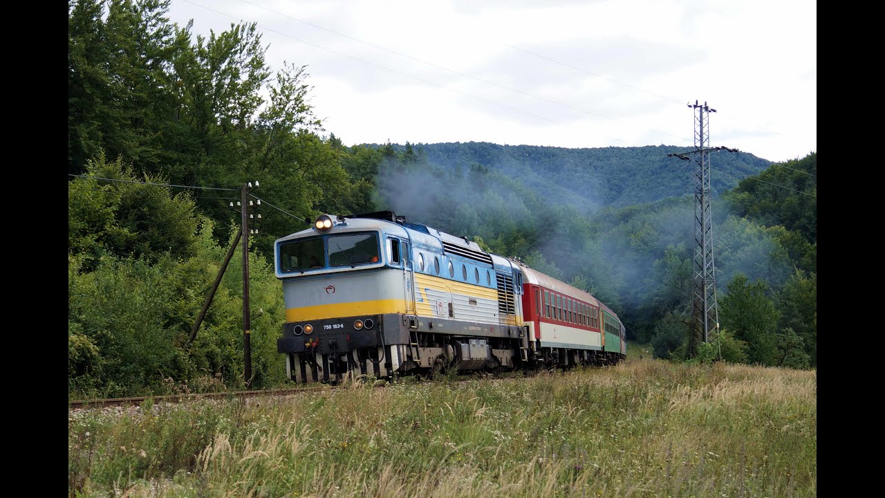 Vlaky Slovensko - ZSSK 750.183-6 Dášenka na trati ŽSR 145 - YouTube