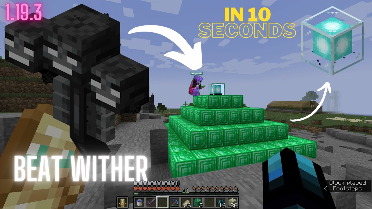 We Kill Wither In 10 Seconds || Minecraft 1.19.3 || The Easier Way to ...