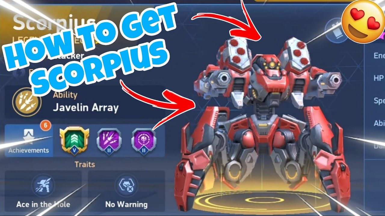 "Unleash the Power: How to Acquire the Scorpius Mech in Mech Arena 🔥" - YouTube