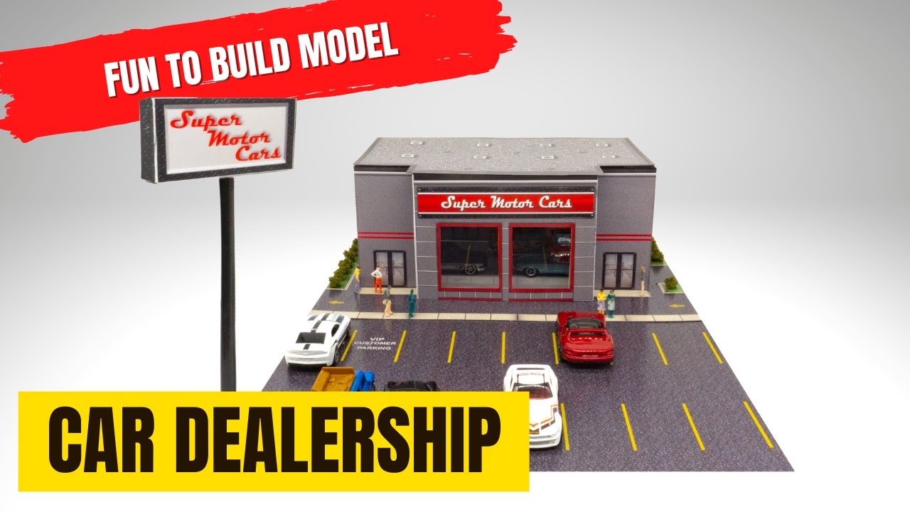 1/64 Scale Photo Real Super Motor Cars Dealership Diorama Model ...