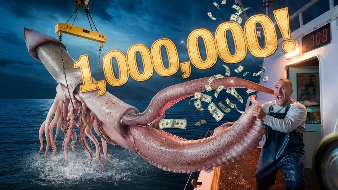 How a 13-Ton Squid Catch Made $1 Million Overnight!#SquidCatch # ...