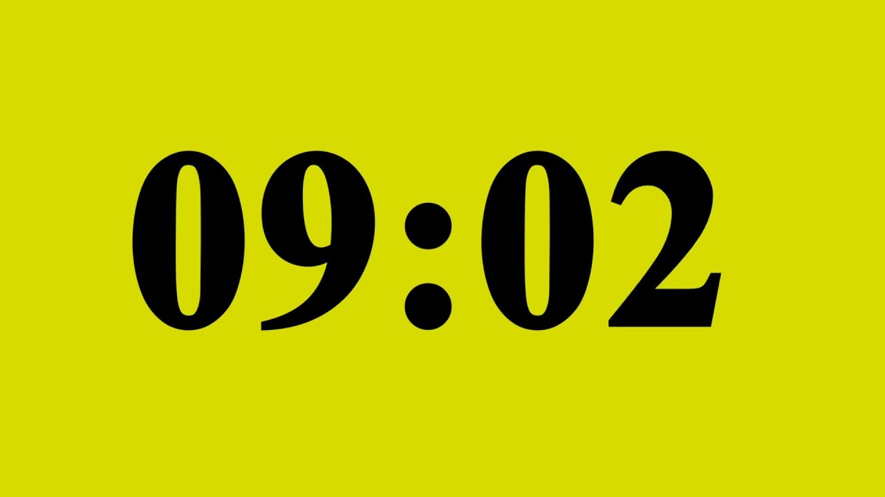 9 Minute 2 Second Timer – No Music | Silent Countdown ⏱️ - YouTube