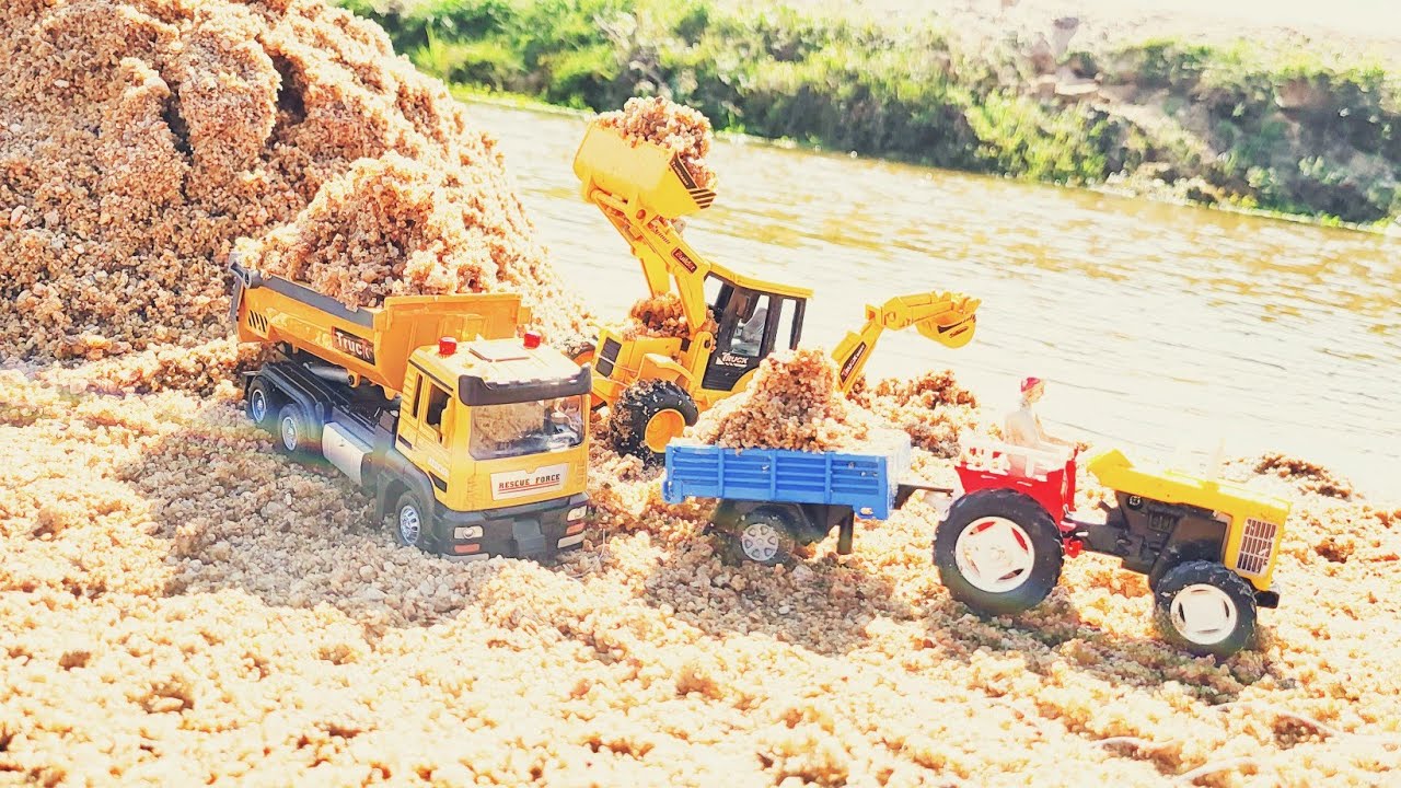 Tractor And Dumper Fully Loading Sand Mini Toy Video ? Jcb Toy Video ...