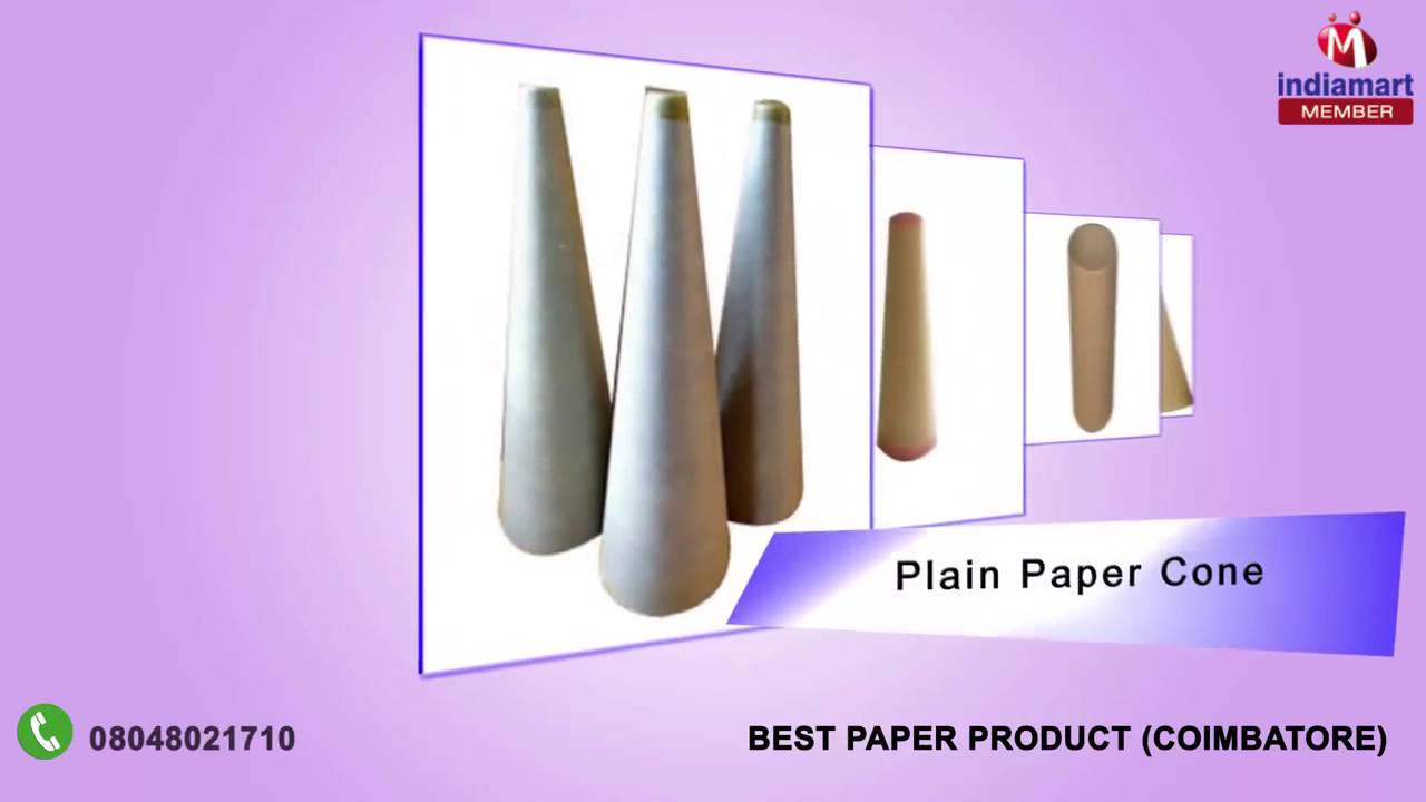 Paper Tube and Cone By Best Paper Product, Coimbatore - YouTube