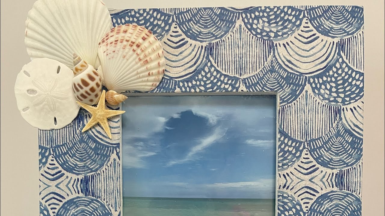How To Make Coastal Photo Frames - YouTube