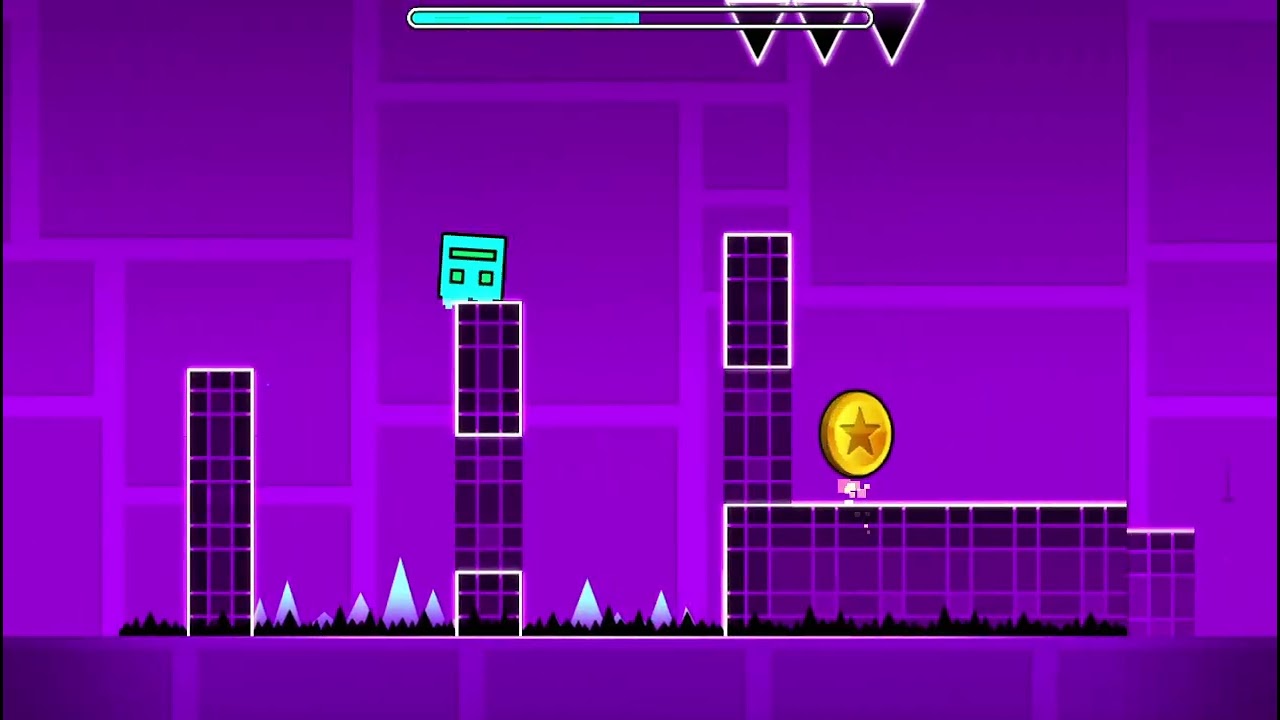 Geometry dash *.Stereo Madness.* 100% complete all coins - YouTube