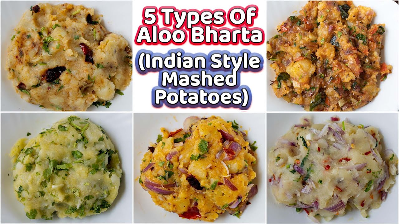 5 Types Of Aloo Bharta/Indian Style Mashed Potatoes | Alu Recipe | Su's ...
