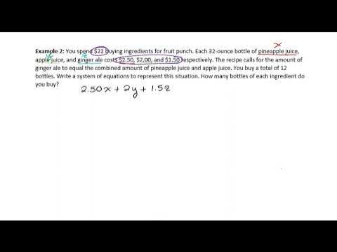 3 variable systems word problems notes - YouTube