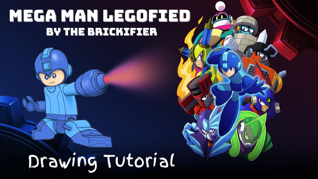 Brick Mega Man: A Lego Mega Man Drawing Tutorial - YouTube