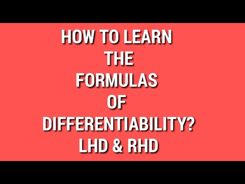How to learn the formulas of differentiability? - YouTube