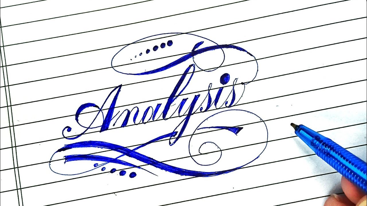 How to write Analysis in beautiful calligraphy stylish creative English ...