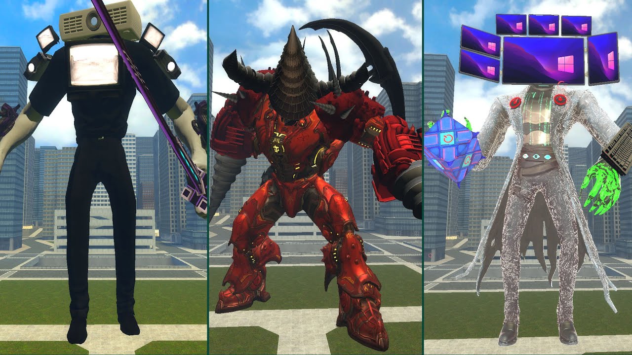 NEW UPGRADED TITAN DRILLMAN VS PCMAN TITAN UP GRATED AND SKIDIDI TOILET ...