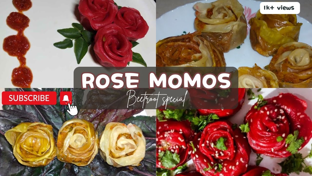 Rose momos recipe | Beetroot rose momos | Rose momos recipe by Shreya ...