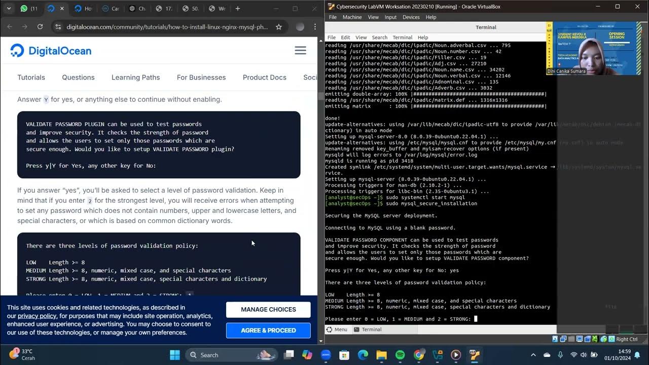 Instalasi NGINX + PHP + MYSQL dan Install Wordpress | Dini Canika Sumara (2215061026) - YouTube