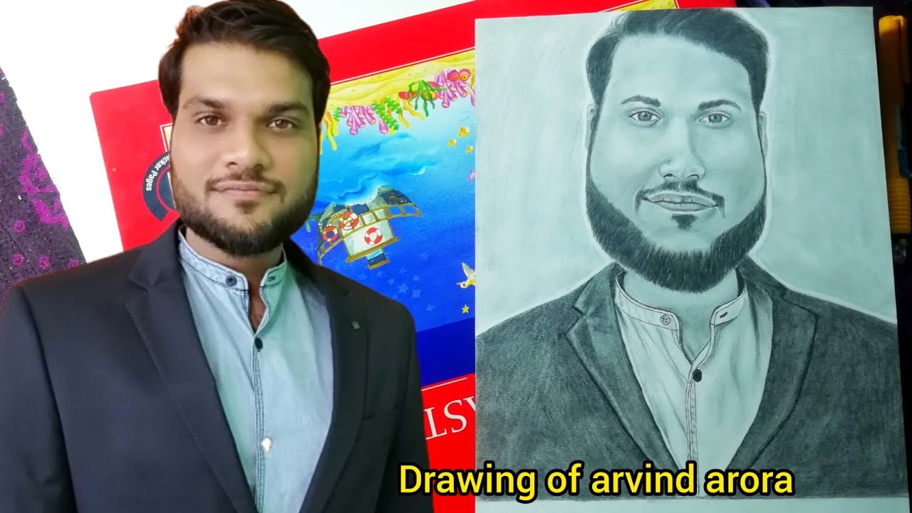 drawing video of arvind arora sir |arvind arora sir ka face draw | # ...